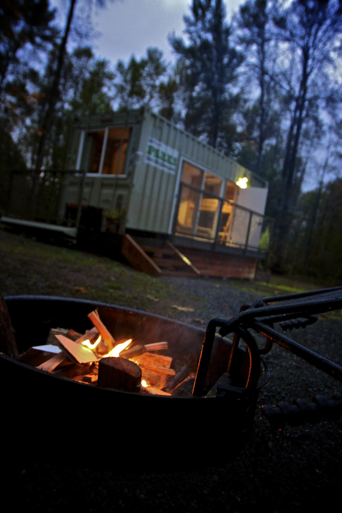 camping-container_exterior_nightfire – King County Parks Blog